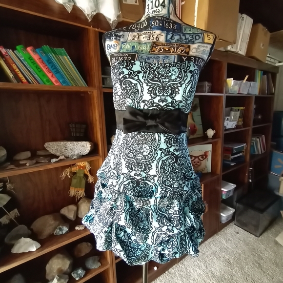Ruby Rox | Dresses | Ruby Rox Blue And Black Strapless Dress | Poshmark